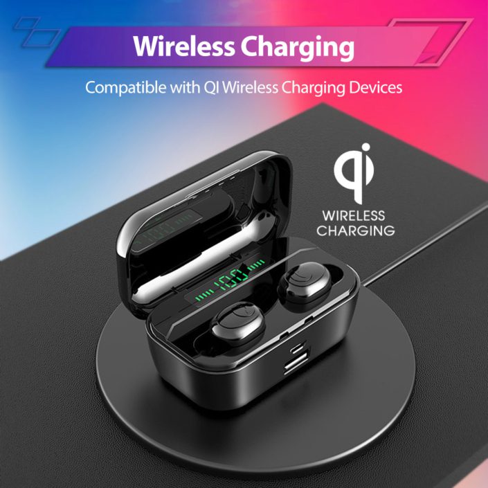 TWS Bluetooth 5.0 Wireless Earbuds HiFi Stereo w/ Charging Case