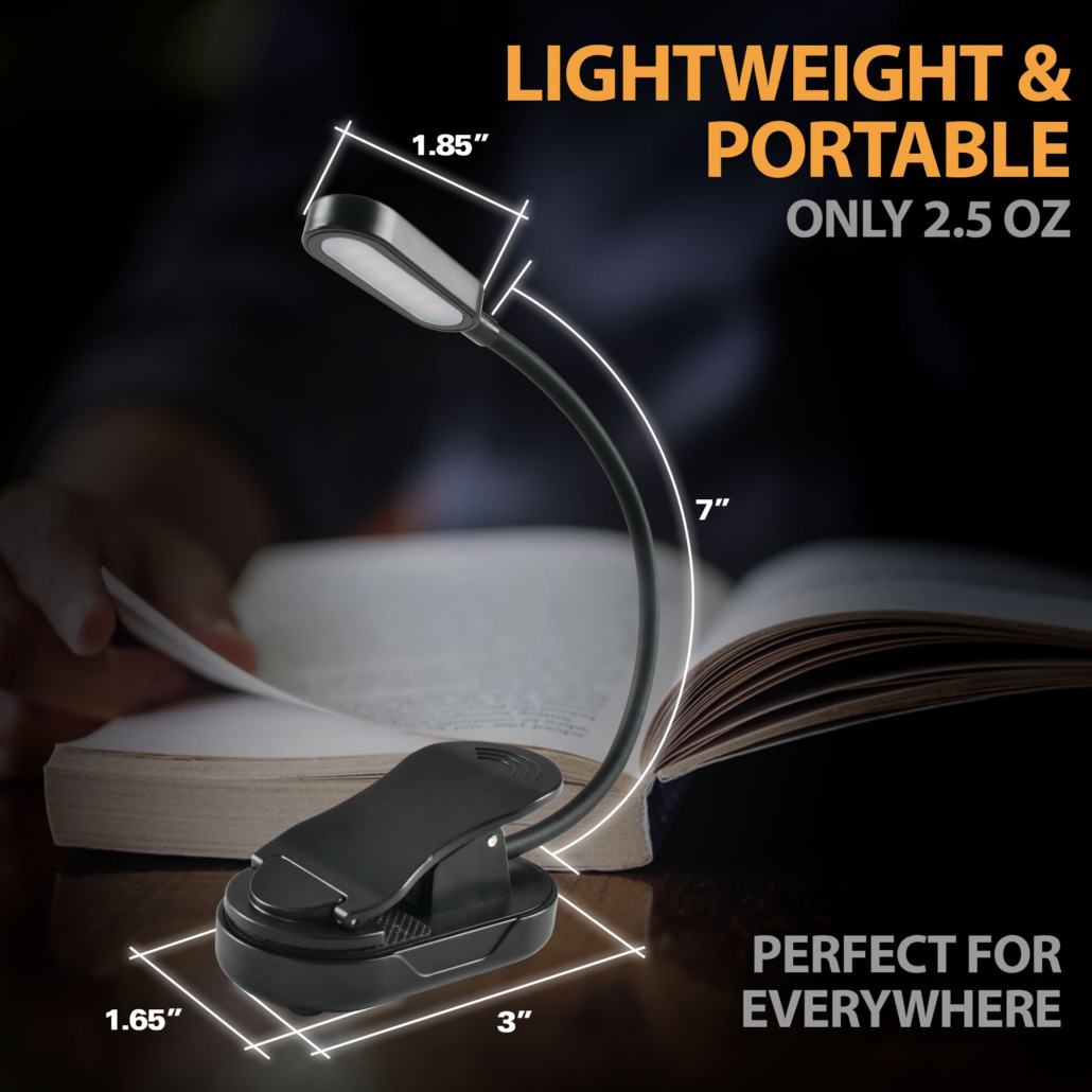 Clip-On Book Reading Light | Best LED Headboard Bed Reading Light
